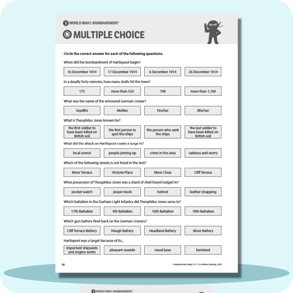 Comprehension Ninja – Fiction & Poetry – Vocabulary Ninja