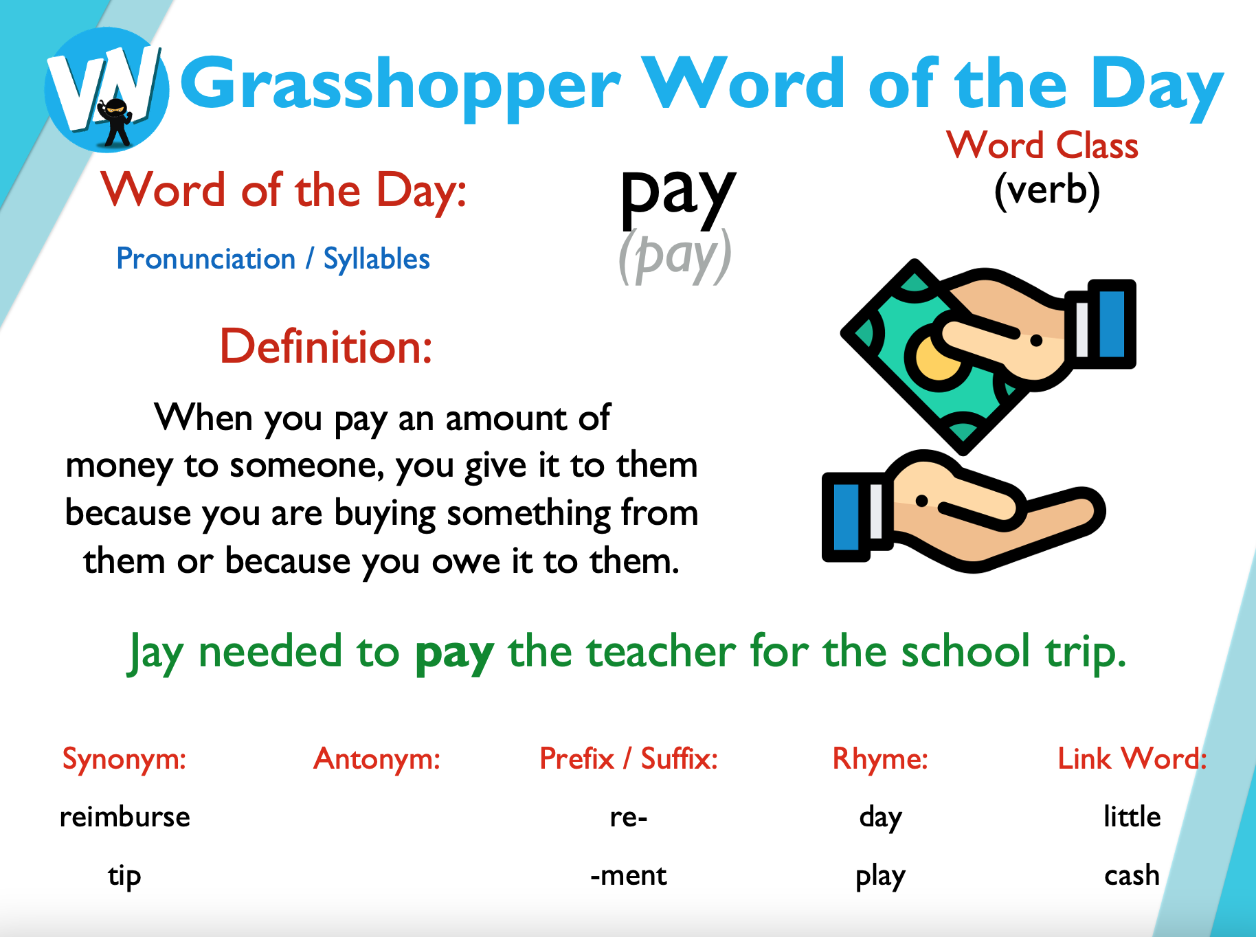 pay – Vocabulary Ninja
