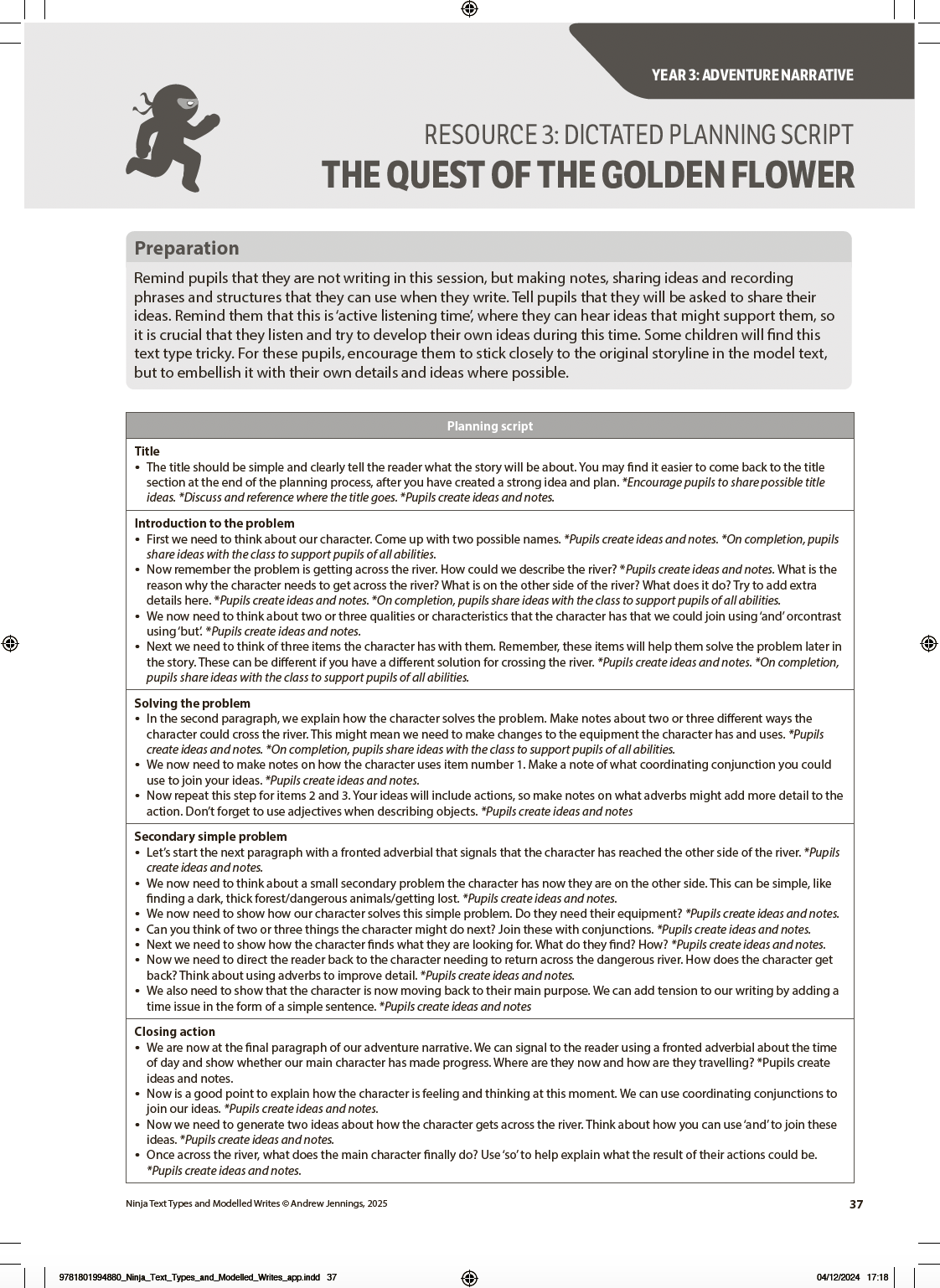 Text Types and Modelled Writes – Vocabulary Ninja