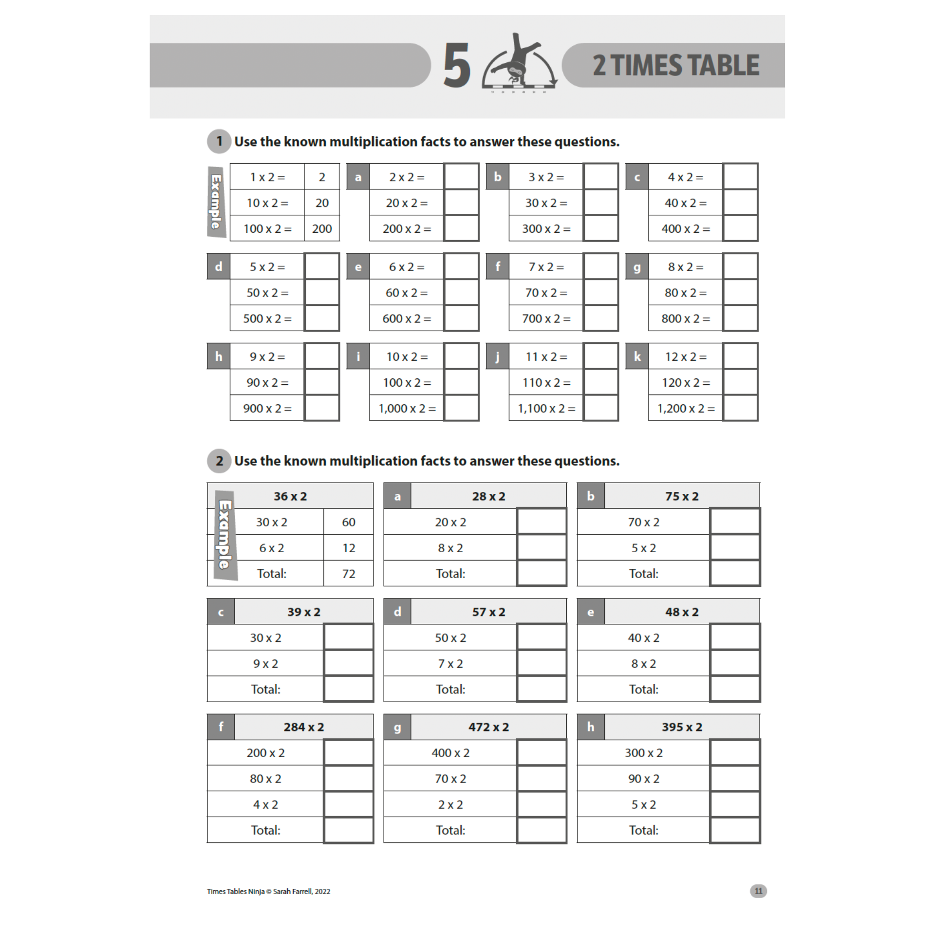 Times Tables Ninja Bundle (KS1 and KS2) – Vocabulary Ninja