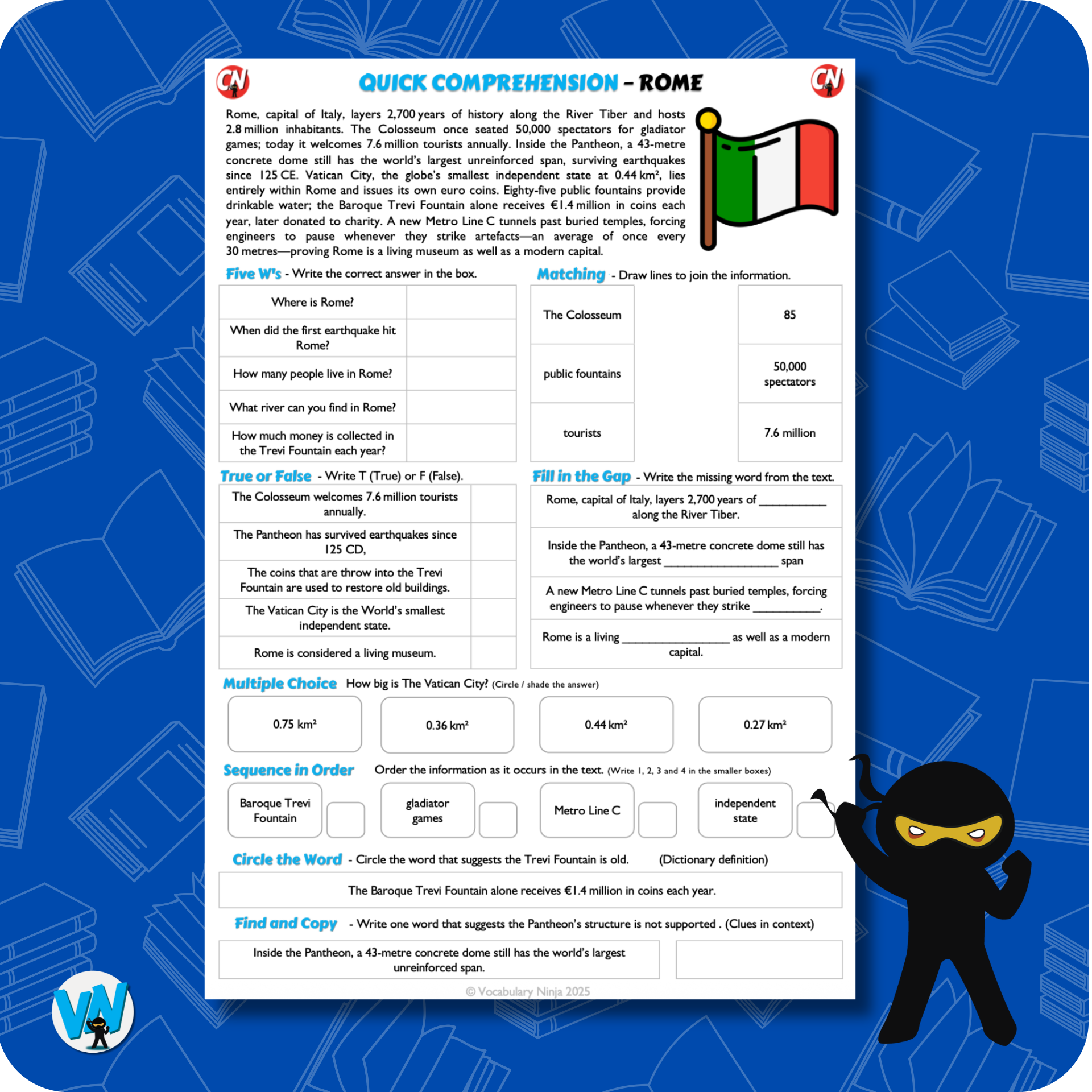 Quick Comprehension Topic Bundle – Y5 Capital Cities of Europe ...